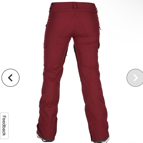 Volcom | Pants & Jumpsuits | Dark Red Volcom Ski Pants Xs Nwt Slim Fit ...